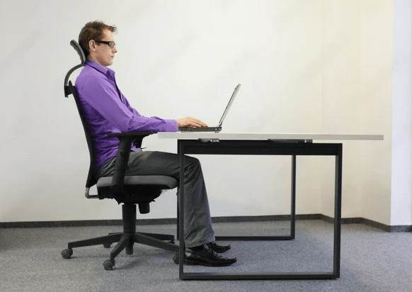 Acknowledge information about proper ergonomic sitting position ...